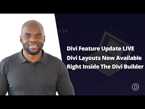 Divi Feature Update LIVE | Amazing Divi Layouts Now Available Right Inside The Divi Builder