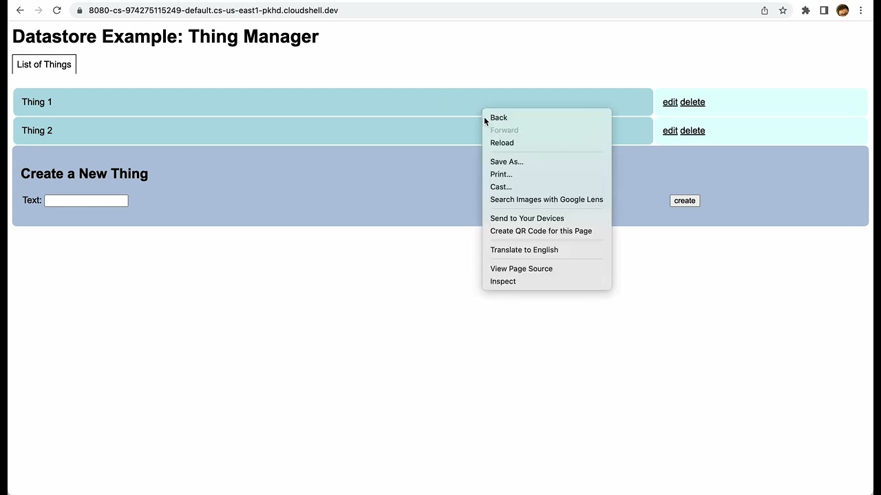 CS1520 Lecture 21b: Using the Google Cloud Datastore Python API