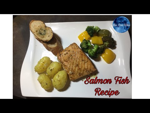 Salmon Fish Recipe (Urdu/English/Hindi) || Blue Moon Kitchen