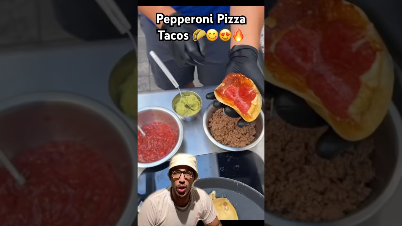 Pepperoni Pizza Tacos🔥 #shorts #food #foodie