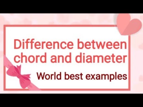 Difference between chord and diameter