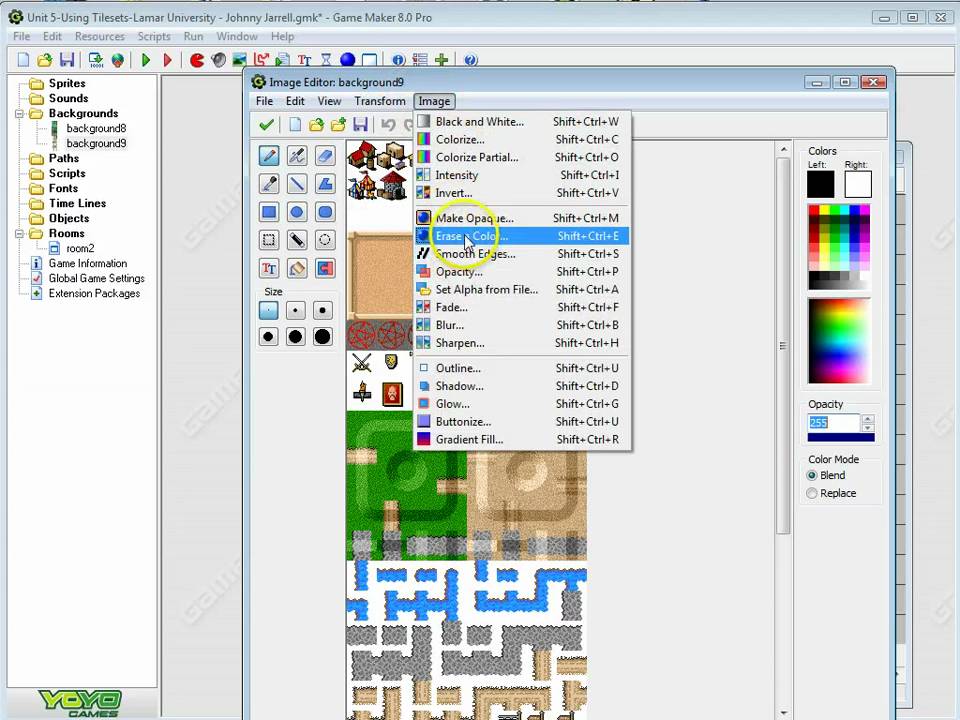 Unit 5-Using Tile Sets in Gamemaker 8