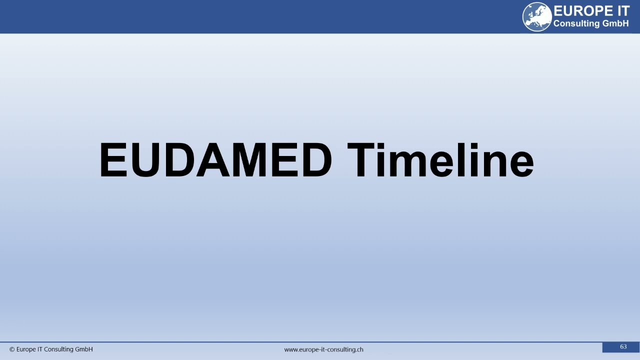 EUDAMED Timeline (english)