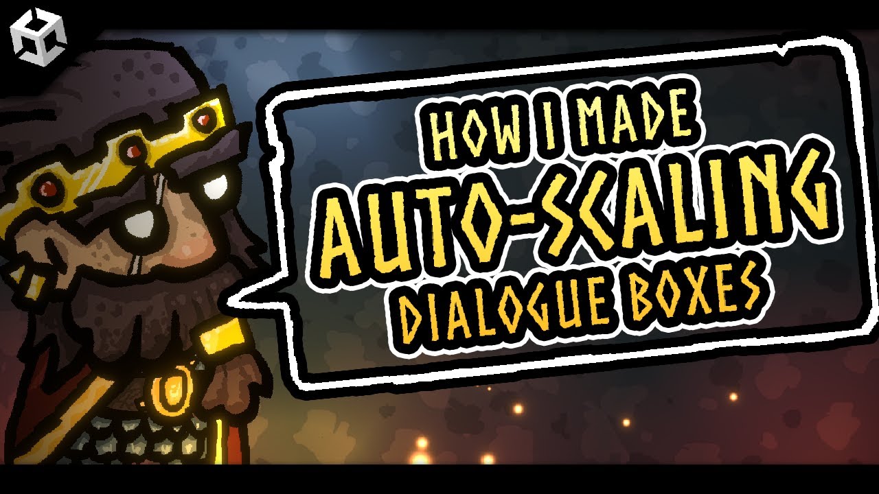 Unity Tutorial - How to make auto-scaling/resizable dialogue boxes
