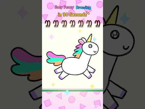 I Can Draw a Unicorn in 30 Seconds π¦ Easy Peasy Drawing in 30 Seconds β° #JunyTony #Shorts