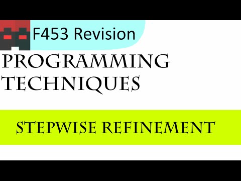 F453 | Programming Techniques | 01 Stepwise Refinement