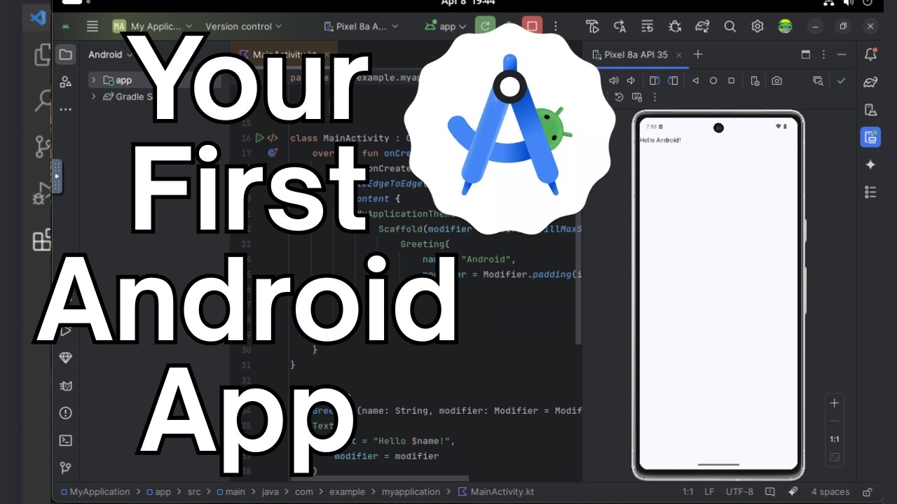 How To Create Your First Android App in Android Studio (Getting Started) on Windows (2026)