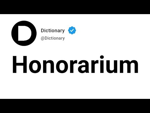 Honorarium Meaning In English