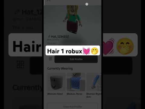 Hair 1 robux 💓💓💓 #roblox #hair #1robux #free #iloveyou