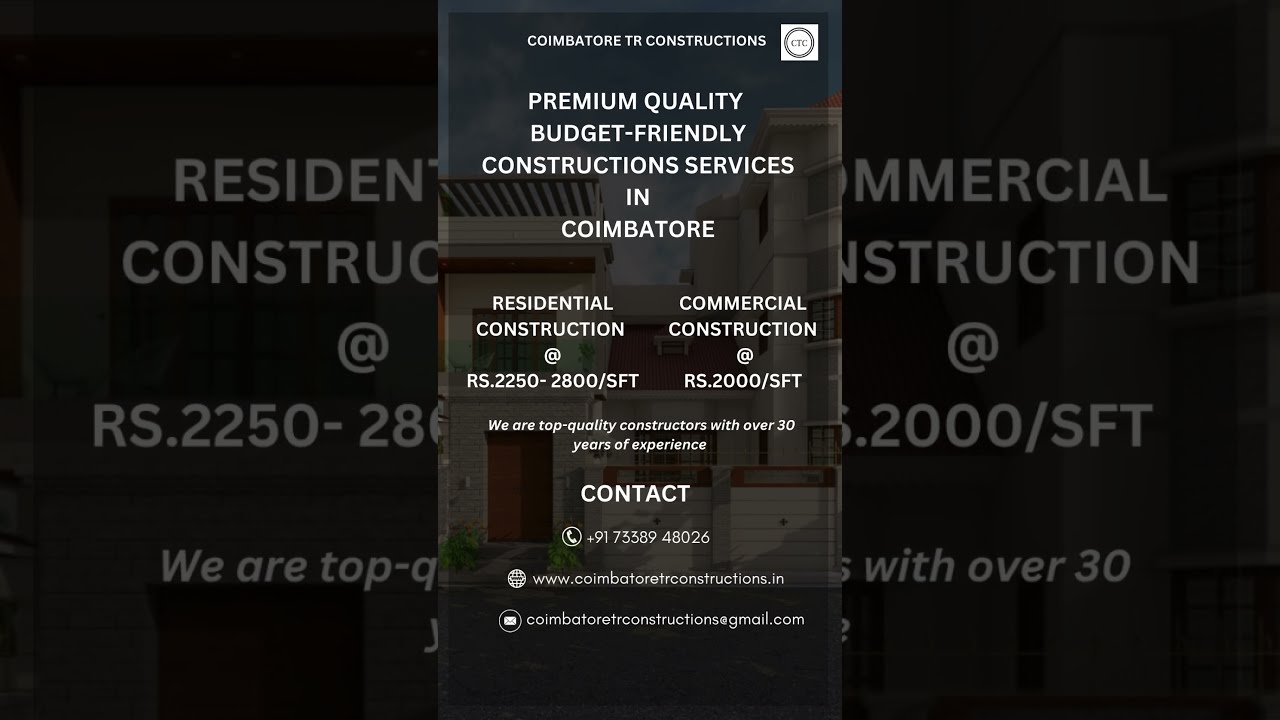 Transform Your Space with Coimbatore TR Constructions #realestate #coimbatore #newhome #modernhouse