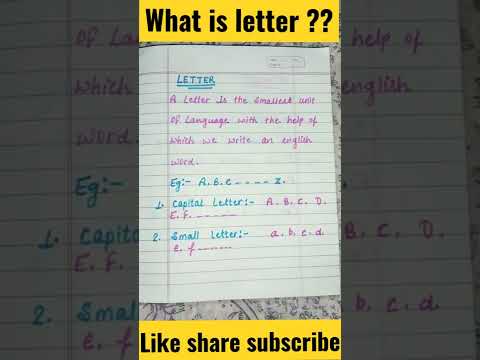 what is letter / definition of letter/ english/ #shortsfeed #viralfeed #youtubeshorts