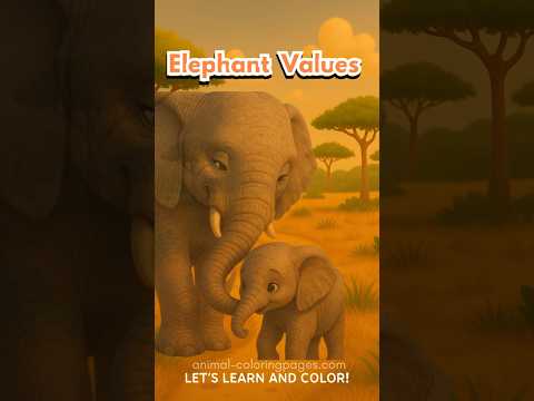 Elephant values. Discover why they're a symbol of empathy.#values #animals #elephant #shorts #learn