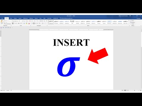 SIGMA symbol (Math) in Word - [ σ ]