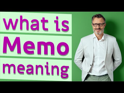 Memo | Meaning of memo ๐ ๐ ๐ ๐