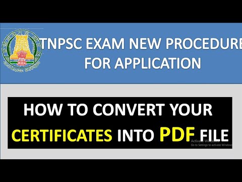 TNPSC EXAMS NEW PROCEDURE | Tnpsc latest notification 2022 | convert certificate to pdf for Tnpsc