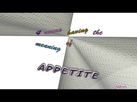 appetite - 6 nouns meaning appetite (sentence examples)