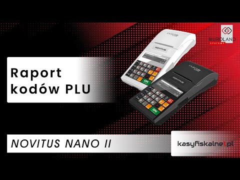 Raport kodów PLU na kasie fiskalnej Novitus Nano II Online