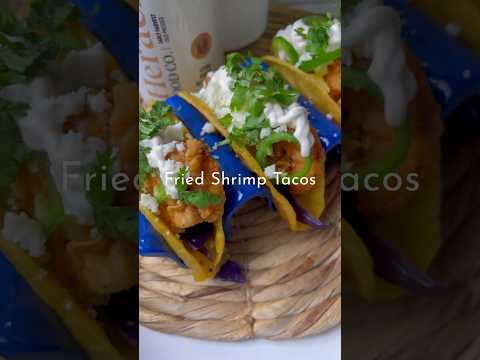 Fried Shrimp Tacos (recipe in comments) #recipes #recipe #foodie #food #yum #tacos #seafood