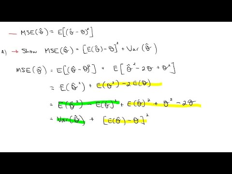 The mean squared error of an estimator θ̂ is defined by MSE(θ̂)=…