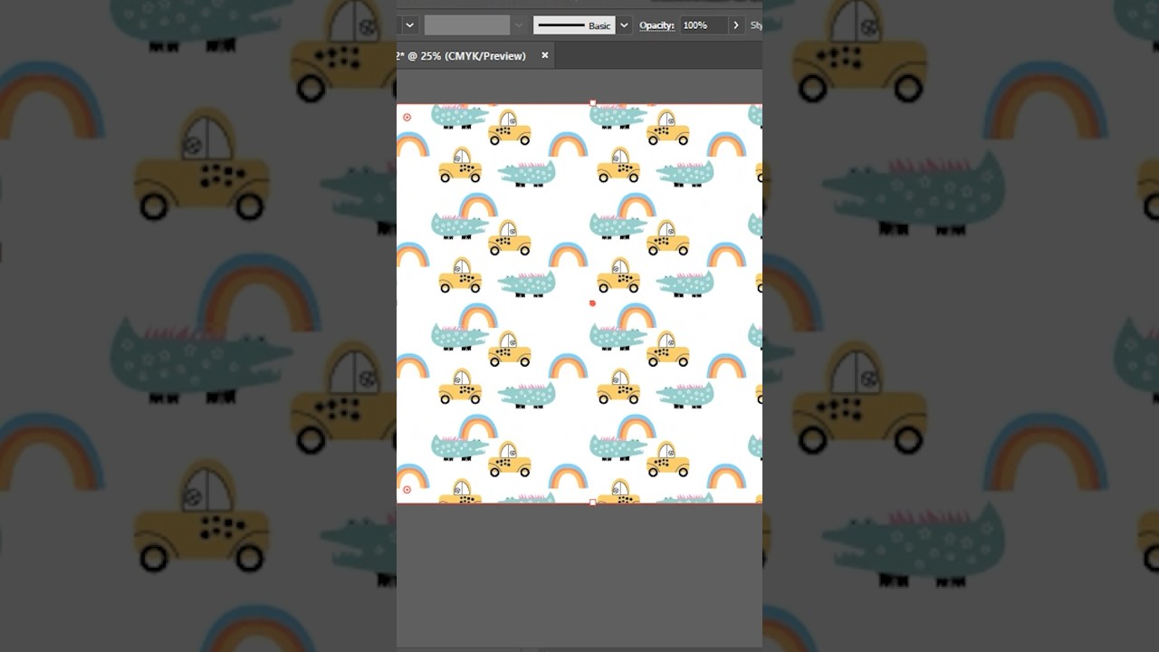Cartoon Child Seamless Pattern Design| Adobe Illustrator| #patterndesign #art #illustrator