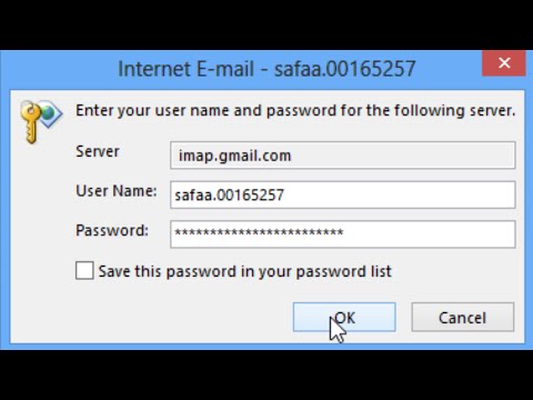Outlook can't connect to Gmail | keeps asking for password