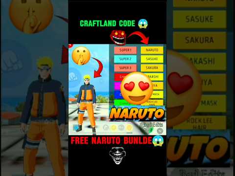 NARUTO BUNDLE CRAFTLAND 😱 MAP CODE 🎯 FREE NARUTO BUNDLE IN FREE FIRE ‼️ #naruto#freefire#bgdedits