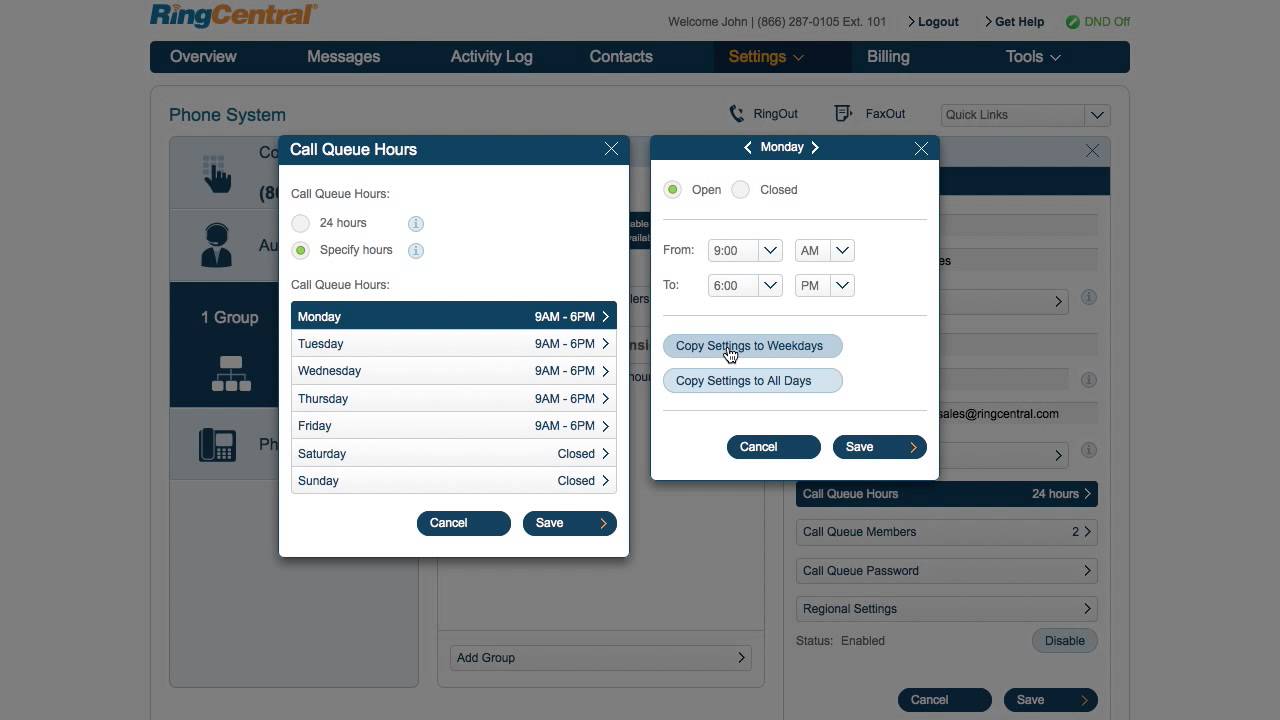 How to Set Up Call Queue Business Hours