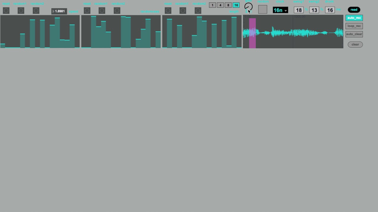 Max/MSP beat slicer with multislider #1