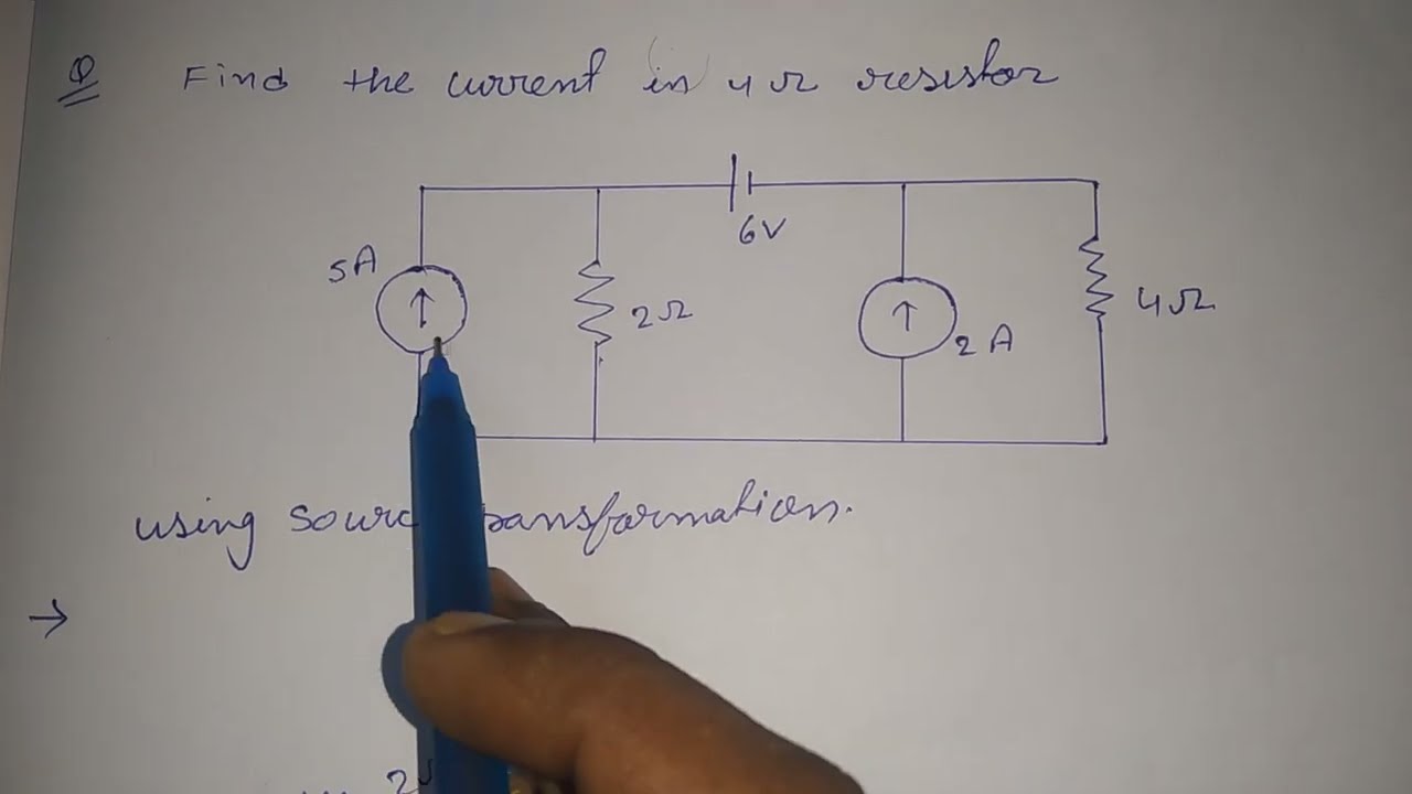 How to find Current  Using  Source Transformation Method| SOURCE TRANSFORMATION| CIRCUIT THEORY|