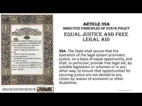 भारतीय संविधान जानिए - Article # 39A - Equal justice and free legal aid
