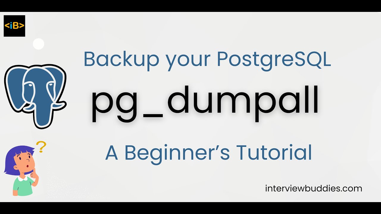 Backup PostgreSQL Database: pg_dumpall | A Beginner's Tutorial