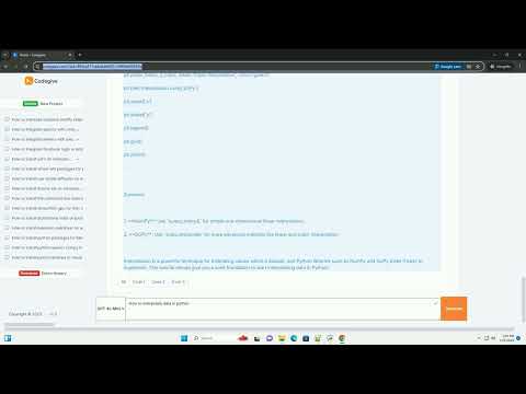 how to interpolate data in python