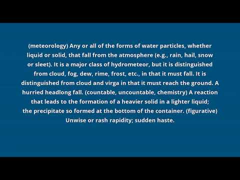 what is the meaning of precipitation