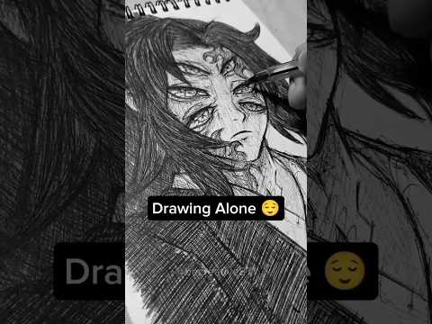 POV:Someone is watching you while drawing |Demon Slayer| #anime #demonslayer#animedrawing