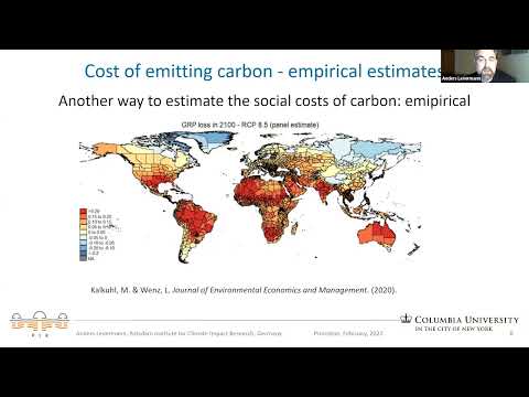 Anders Levermann, Towards Estimating the Costs of Climate Change: The effect of rainfall on economic