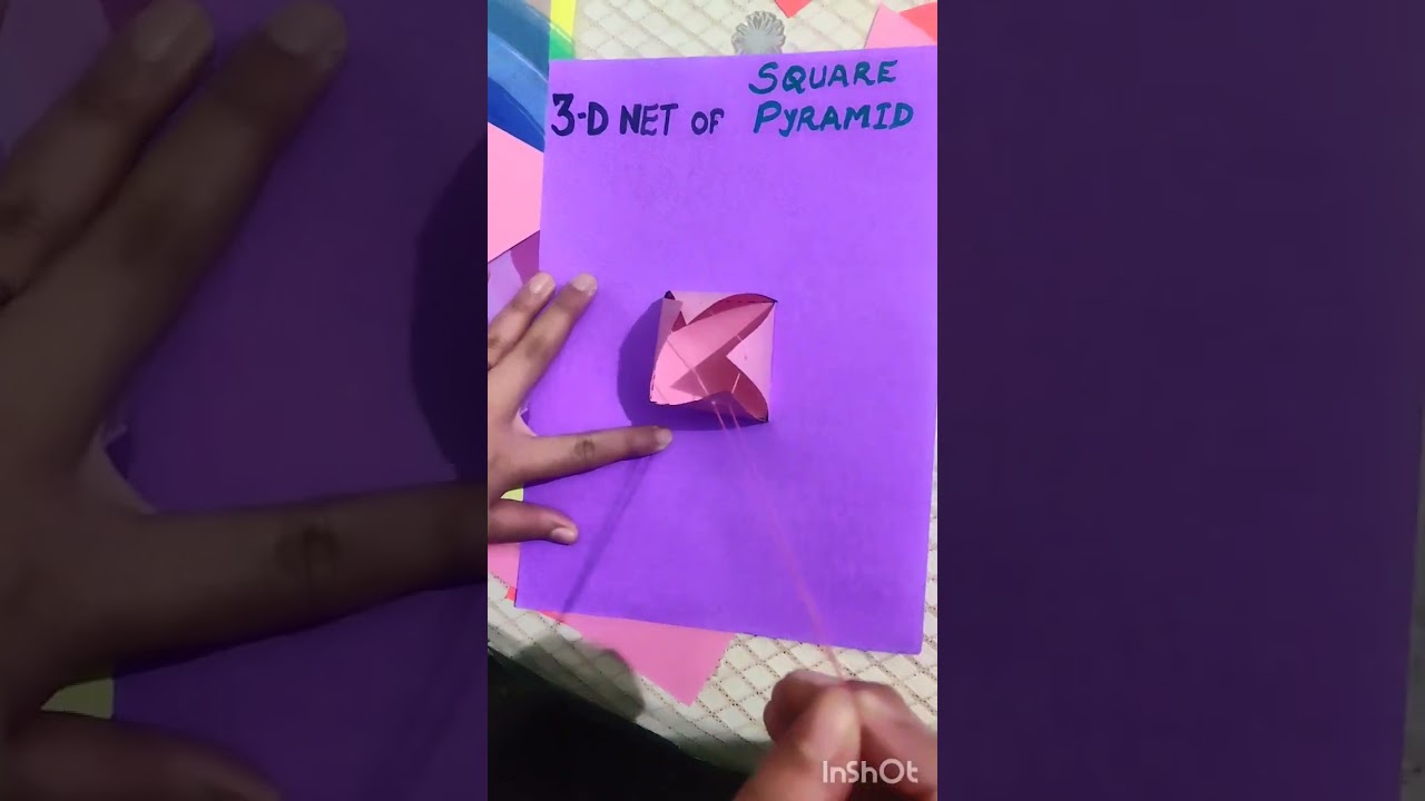 net of square pyramid//#netsquarepyramid #3dnet # squarepyramid @letslearnart8864