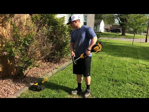 Dewalt XR 20v string trimmer setup and demonstration