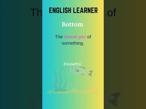 English Word - Bottom - Meaning With An Example #englishwords #english #bottom