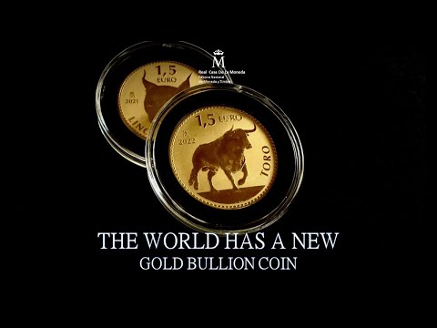 2022 GOLD - THE BULL "EL Toro" New Extraordinary Design w/ Ultra Security Features! Spanish Gold!