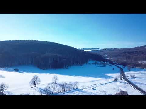Rhön Drohne - Drohnenflug über die hessische Rhön im Winter 2018 / 1080p
