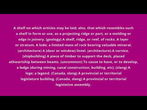 what is the meaning of ledge