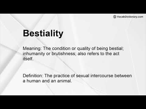 Bestiality Meaning