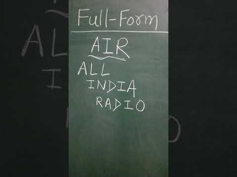 #fullforms I AIR I full form of AIR I AIR ka full form