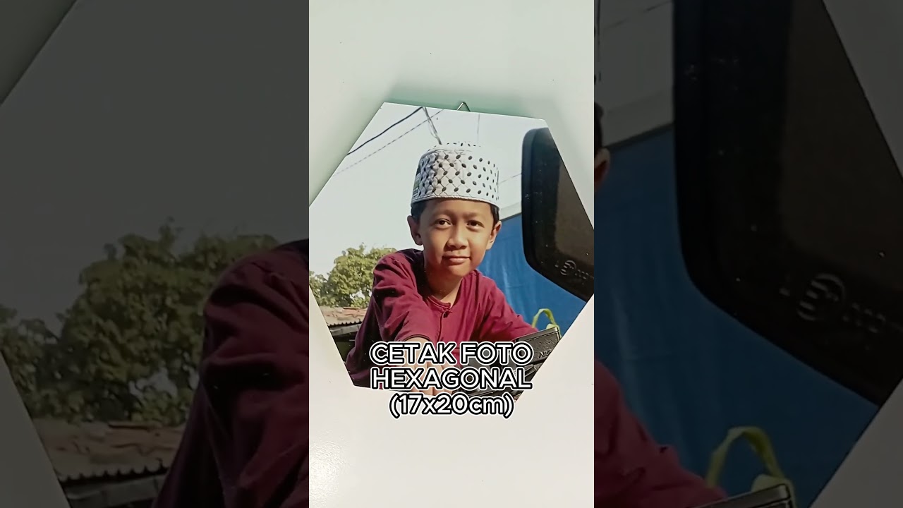 Print Cetak Foto 24R Plus Bingkai Photo Poto Kilat Kayu MDF 20R 10R 6R 4R Hexagonal Glossy Mengkilap