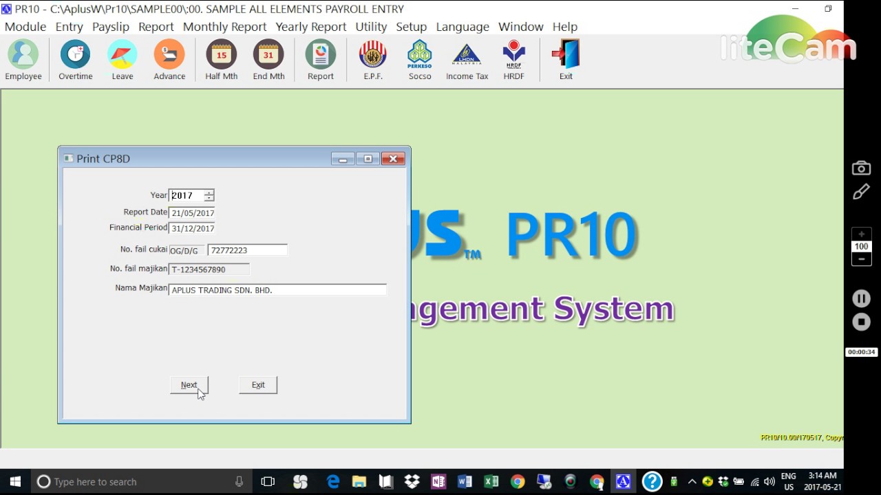 PR 483 HOW TO PRINT INCOME TAX BORANG CP8D
