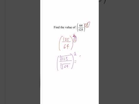 Negative and Fractional Indices! #shorts #maths #indices