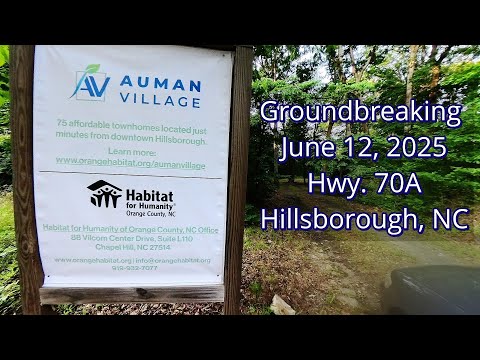 Auman Village - A Habitat for Humanity, 75 Townhome Location, Coming to Hillsborough, NC