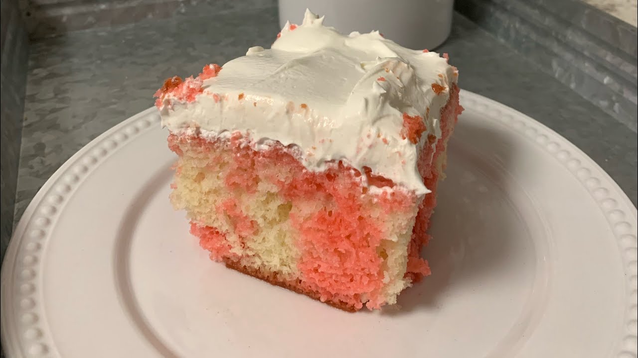 Delicious Jello Poke Cake Video