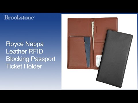 Royce Nappa Leather RFID Blocking Passport Ticket Holder
