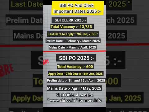 Sbi clerk last date 2025 | abi po apply date 2025 #sbiclerk2025 #shorts